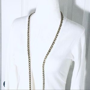 Merona | Sweaters | Gold Chain White Cardigan | Poshmark